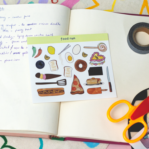 food run sticker sheet – pricklybypb